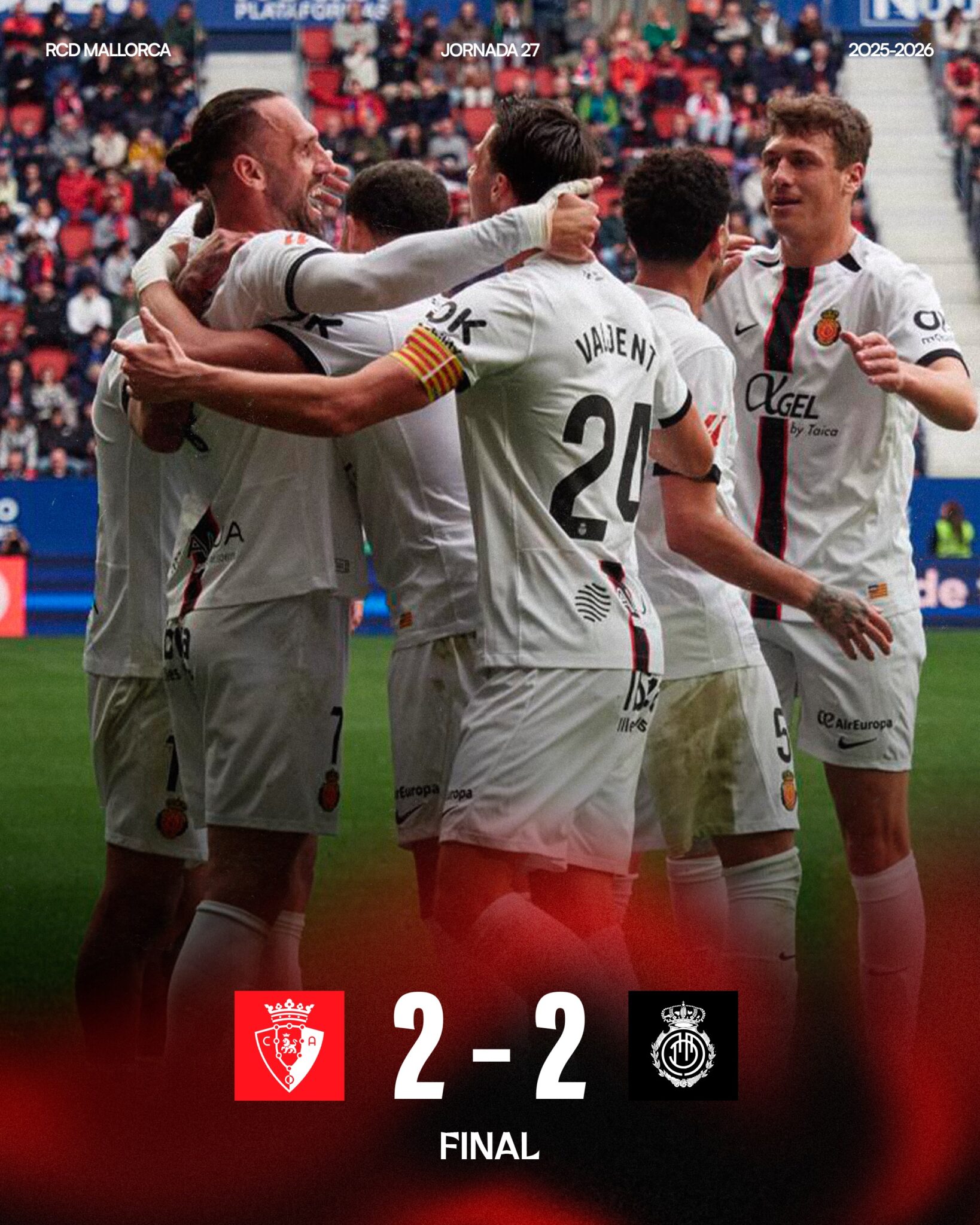 Crónica 1ª División: Club Atlético Osasuna 2-2 RCD Mallorca - Primera ...